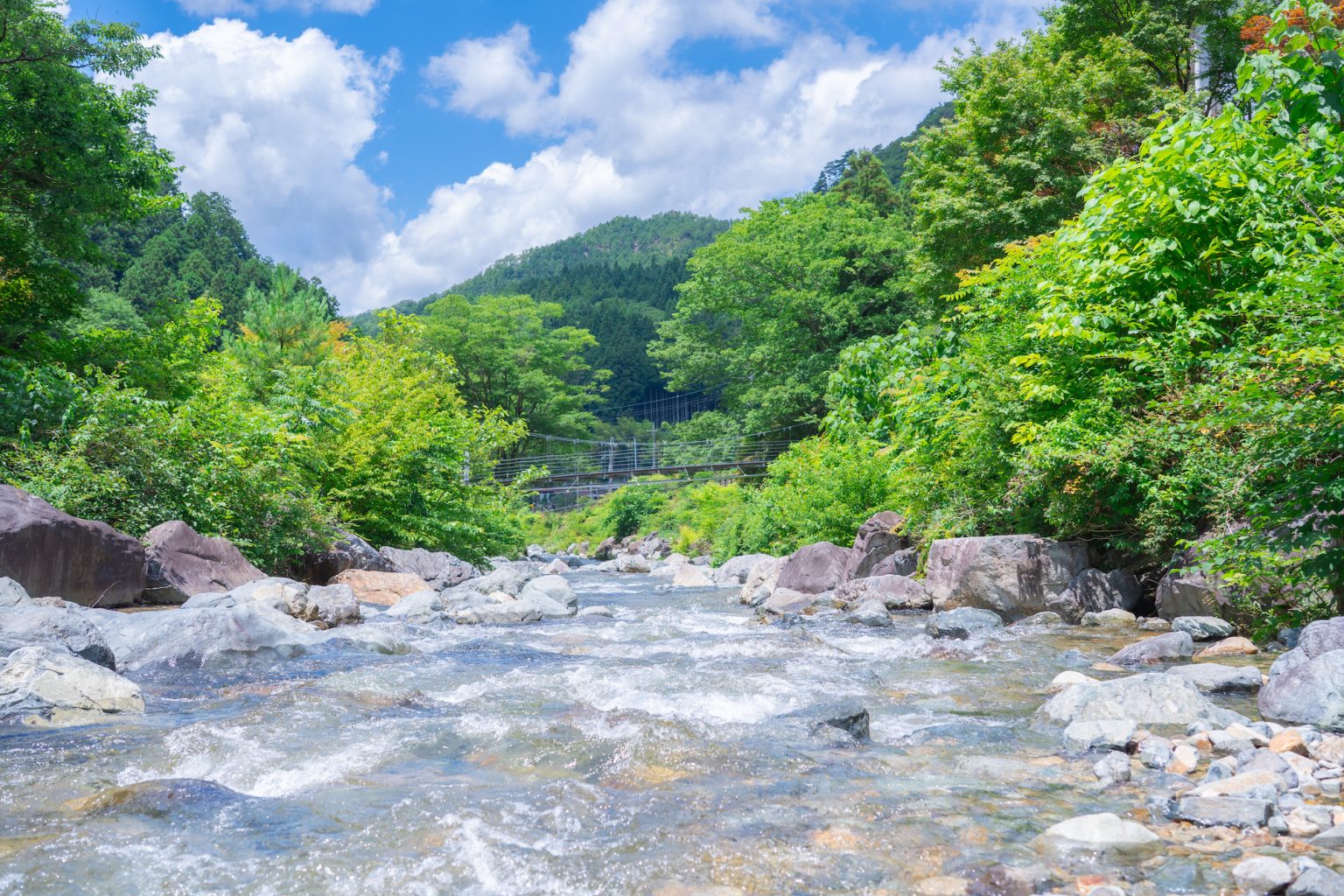 【屋根付きBBQ場】宍粟市（福知渓谷）＜MONJUNO FUKUCHI＞川遊びもできる！【会場】 | 日本最大級のバーベキュー場プラットフォーム Bavi